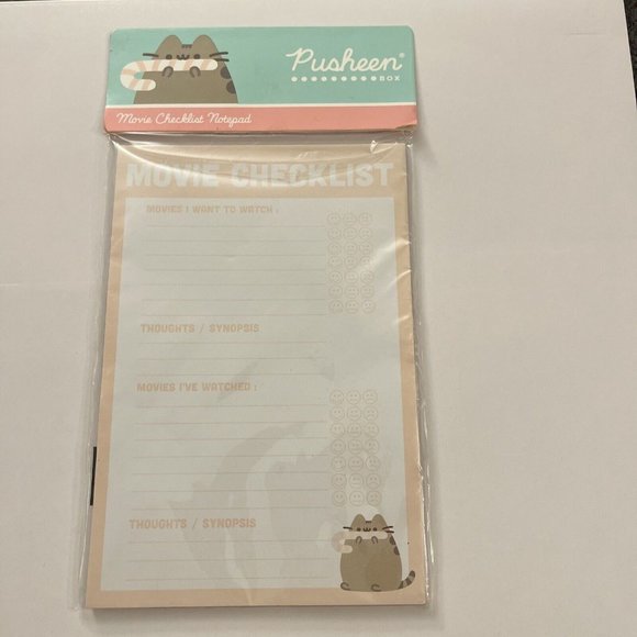 Office | New Pusheen Box Movie Checklist Notepad Paper J1 | Poshmark